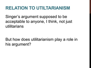 Peter Singer on helping those in poverty | PPT