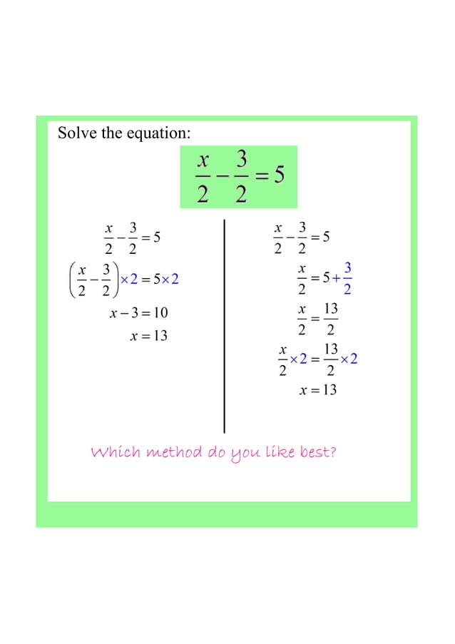 Y9 algebra 1 Linear Equations | PDF