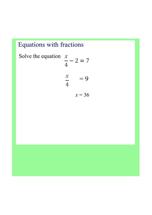 Y9 algebra 1 Linear Equations | PDF