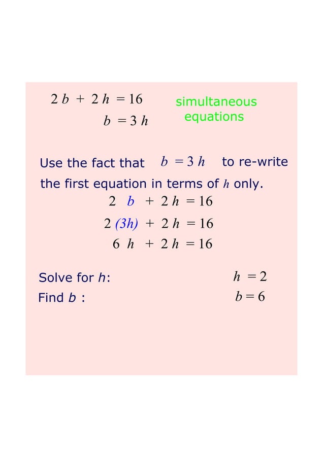 Y9 algebra 1 simultaneous equations by substitution method | PDF