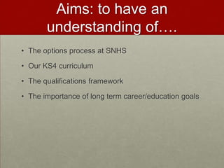Y9 assembly options 2014 SNHS | PPT