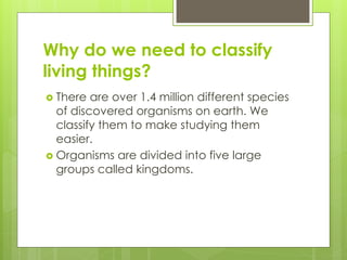 Y9 ch1 classification of living things 2020 | PDF