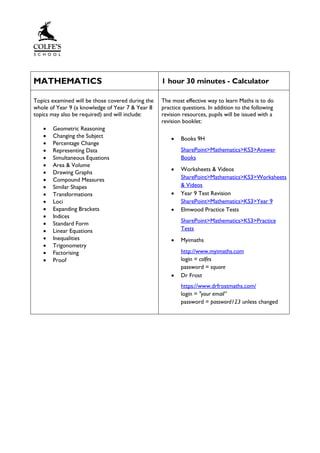 Y9 End of Year exam revison guide 2023.pdf