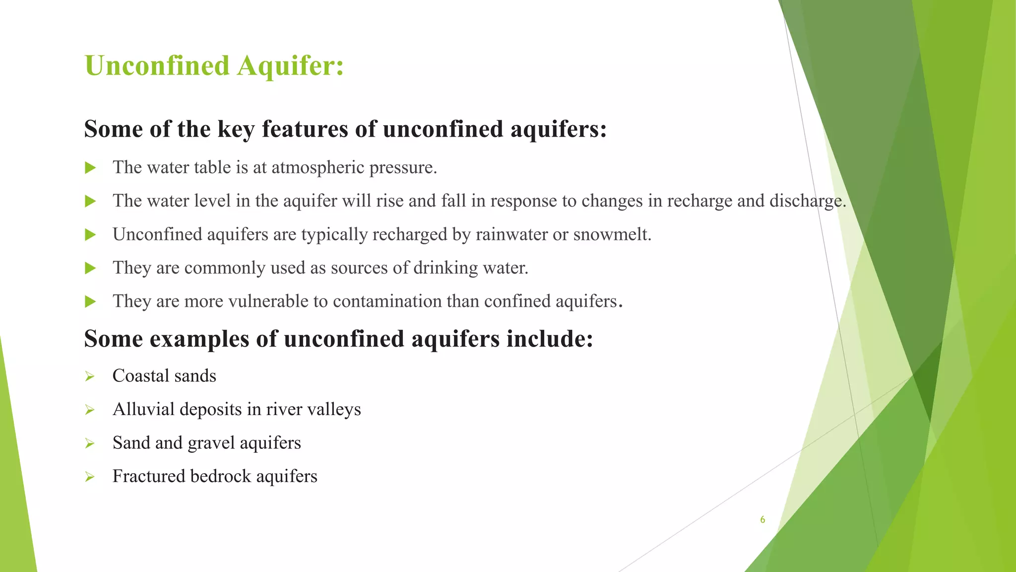 Types of aquifers | PPTX
