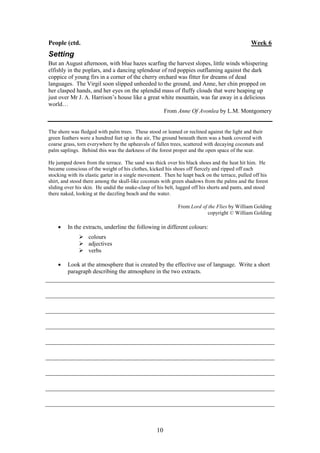 Y9 term 1 composition and comprehension | PDF