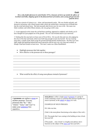 Y9 term 1 composition and comprehension | PDF