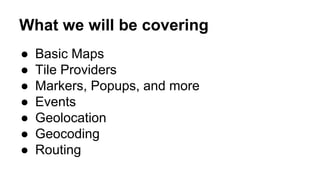 Intro to Web Map APIs | PPT | Free Download