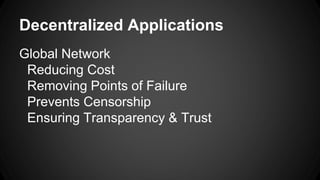 Decentralized technologies | PPTX