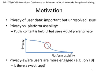 Privacy Concerns vs. User Behavior in Community Question Answering | PPT