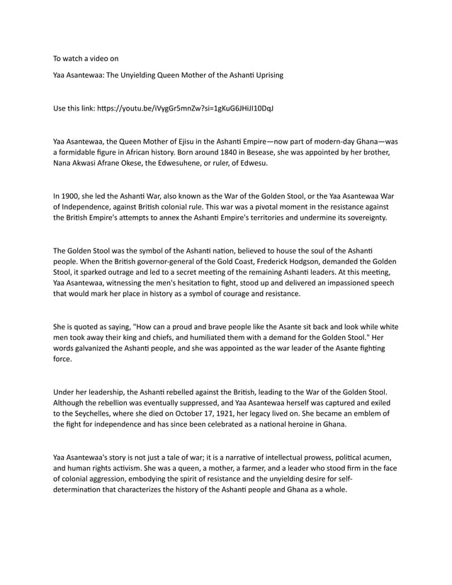 Yaa Asantewaa: The Unyielding Queen Mother of the Ashanti Uprising.pdf