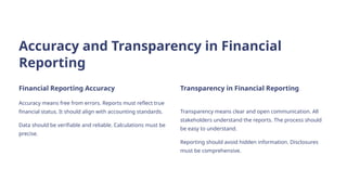 Enhancing Financial Reporting Accuracy and Transparency in the ...