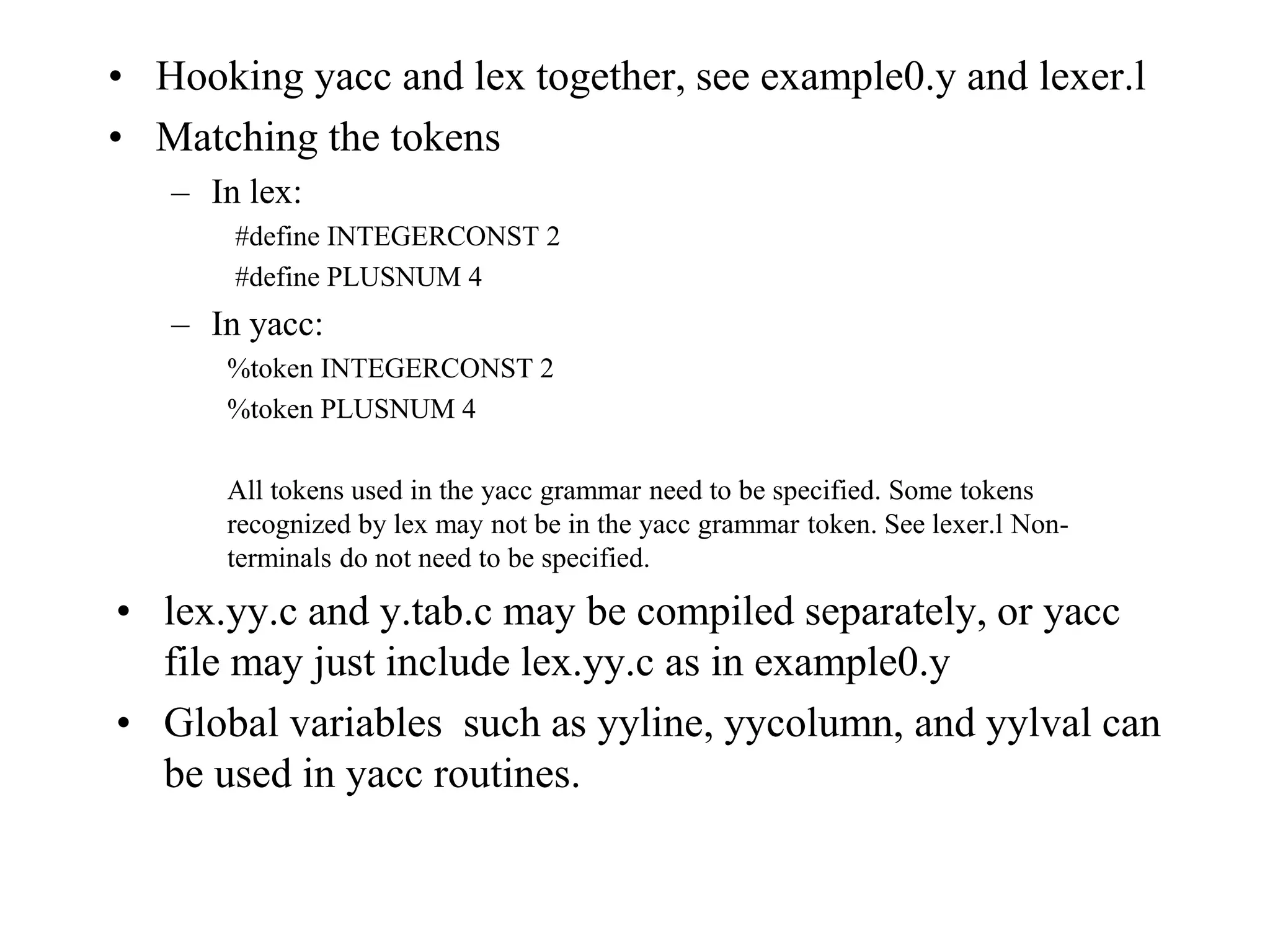 yacc installation & sample program exe.ppt