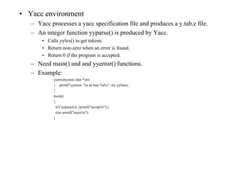 yacc installation & sample program exe.ppt