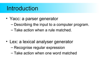 Yacc lex | PPT