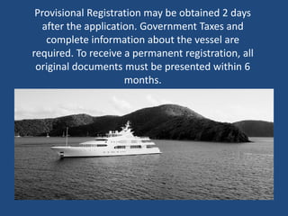 Yacht Registration Process | PPTX | Cruises | Travel Type