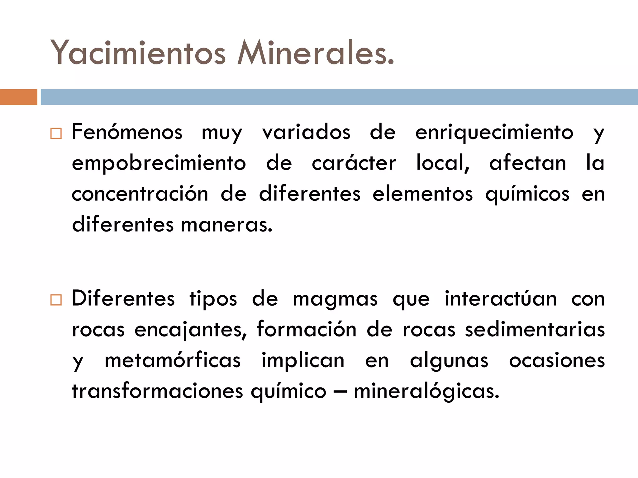 Yacimientos minerales | PDF