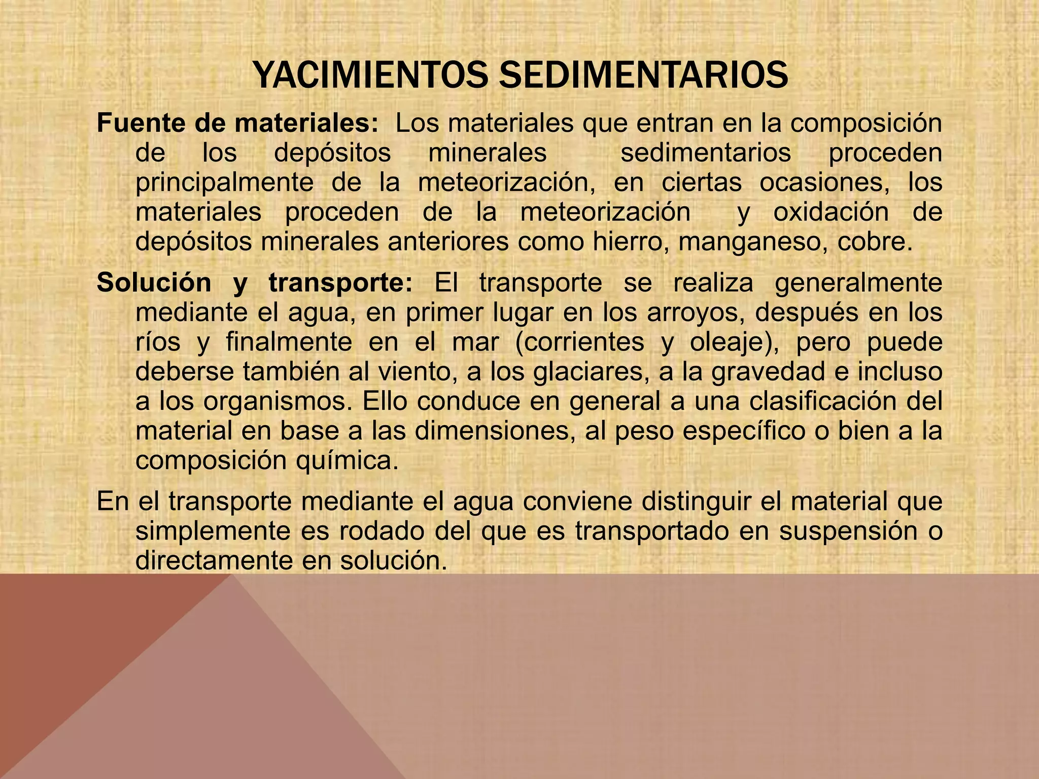 Yacimientos sedimentarios | PPTX