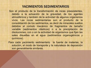 Yacimientos sedimentarios | PPTX
