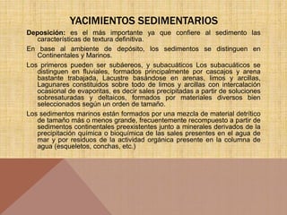 Yacimientos sedimentarios | PPTX