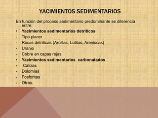 Yacimientos sedimentarios | PPTX
