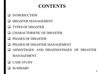 Disaster Management Technical Seminar | PPTX