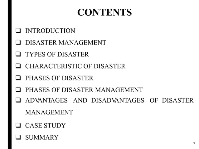 Disaster Management Technical Seminar | PPTX