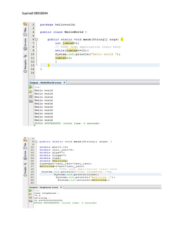 program java sederhana | PDF