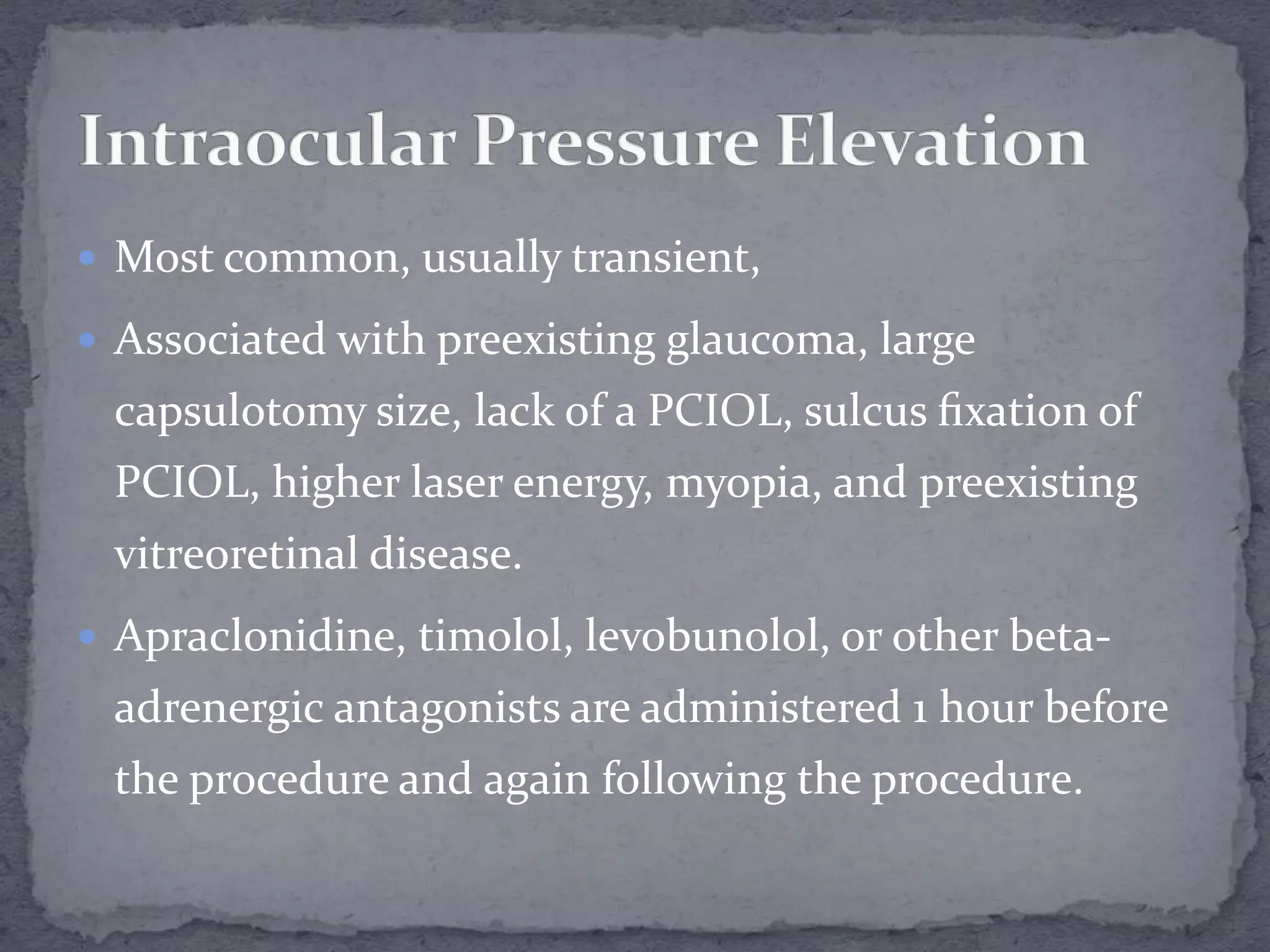 Yag capsulotomy | PPTX
