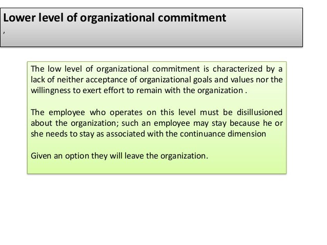 Organizational Commitment