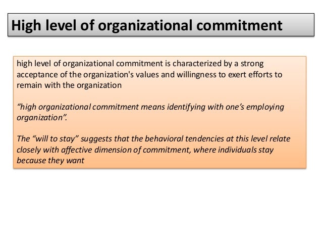 Organizational Commitment