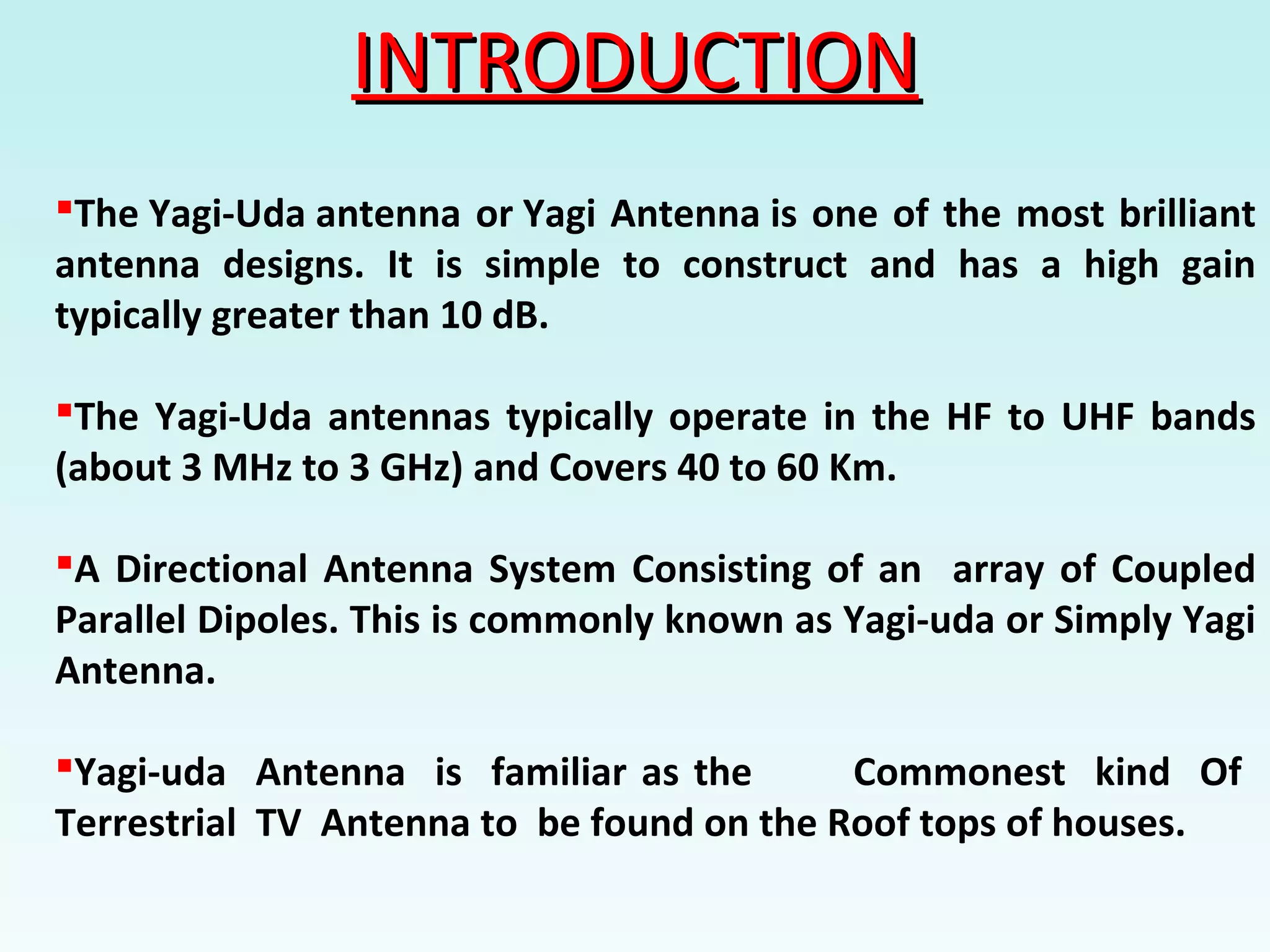 YAGI UDA Antenna | PPT