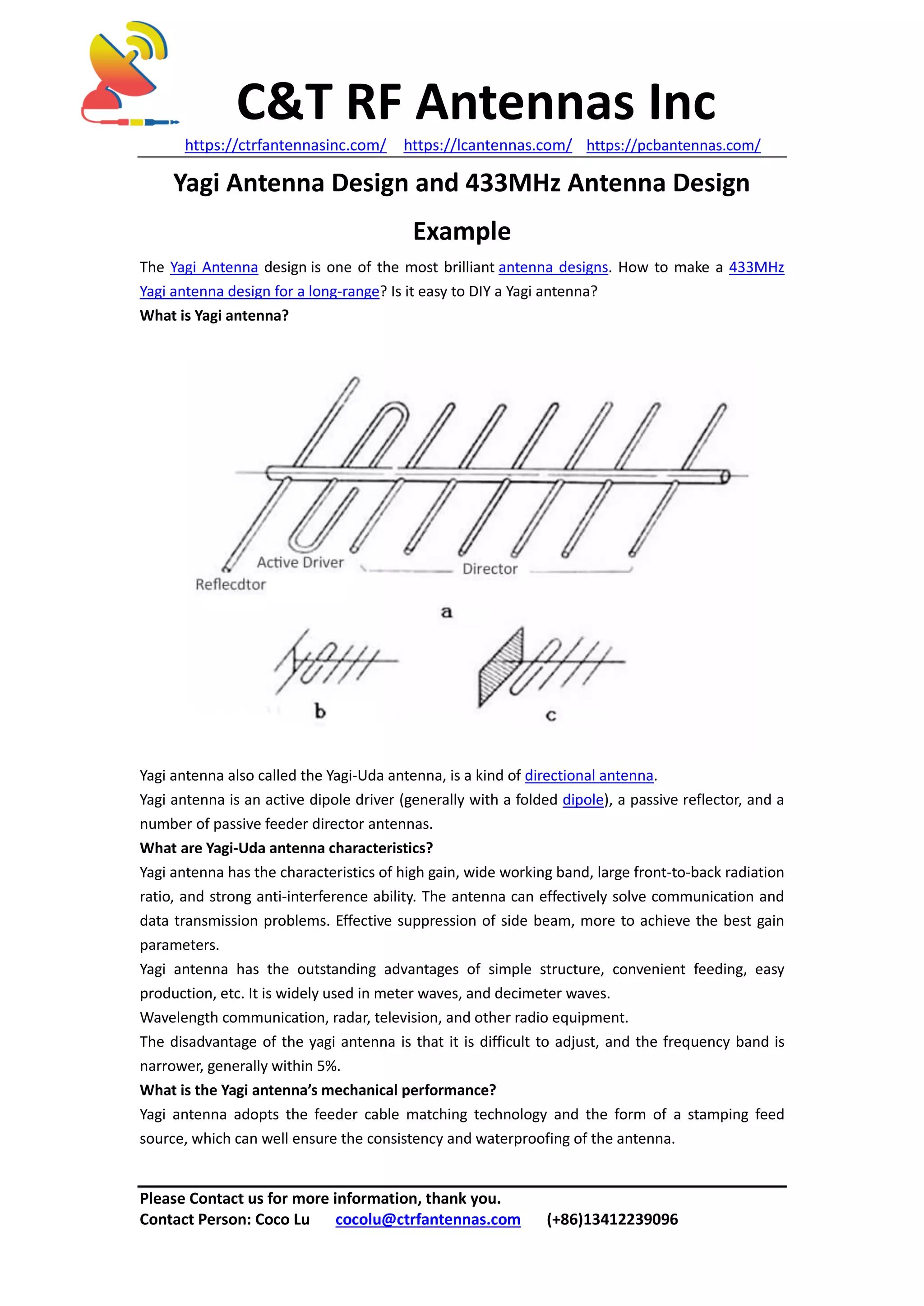 Yagi Antenna Design and 433MHz Antenna Design Example.pdf