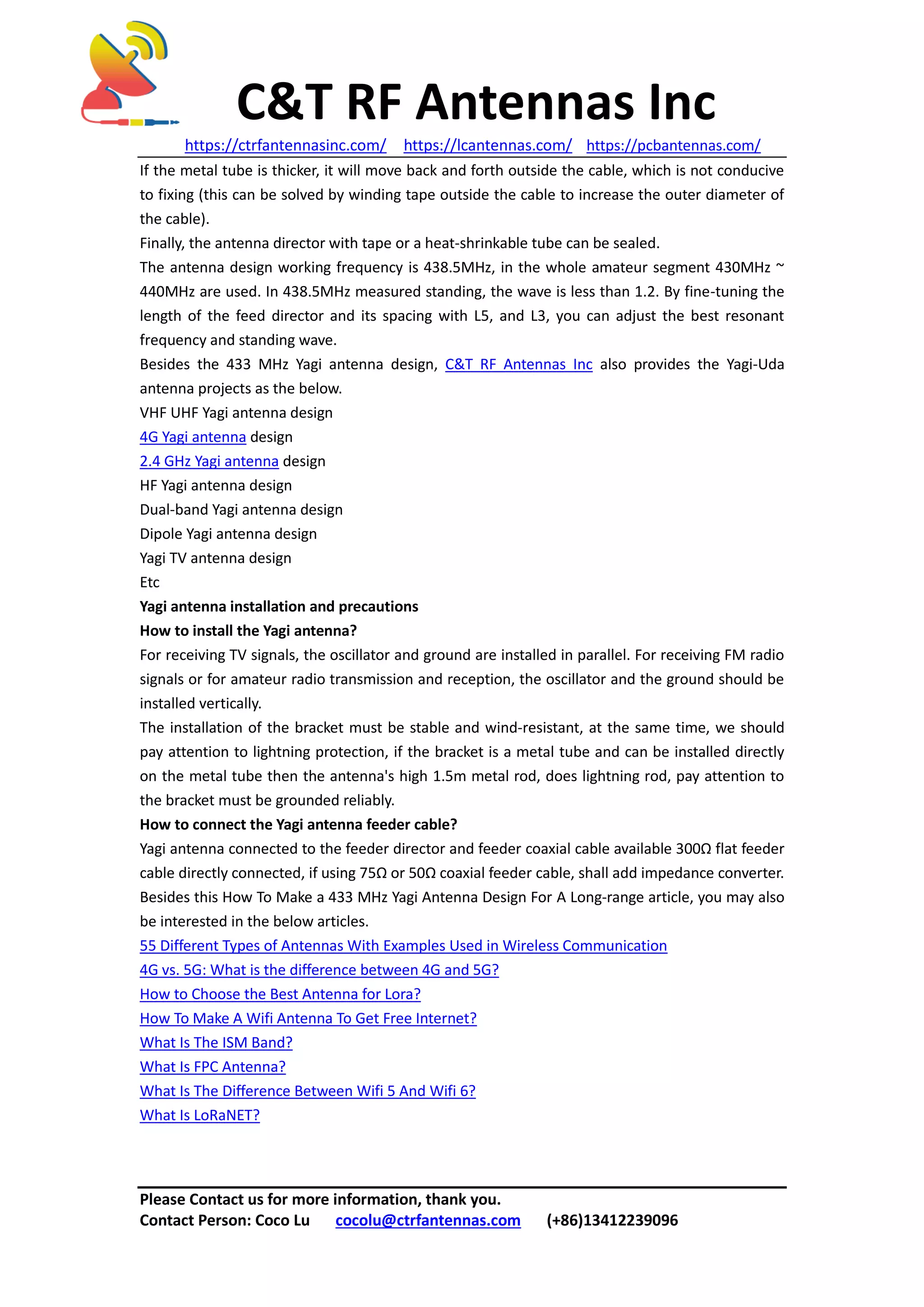 Yagi Antenna Design and 433MHz Antenna Design Example.pdf