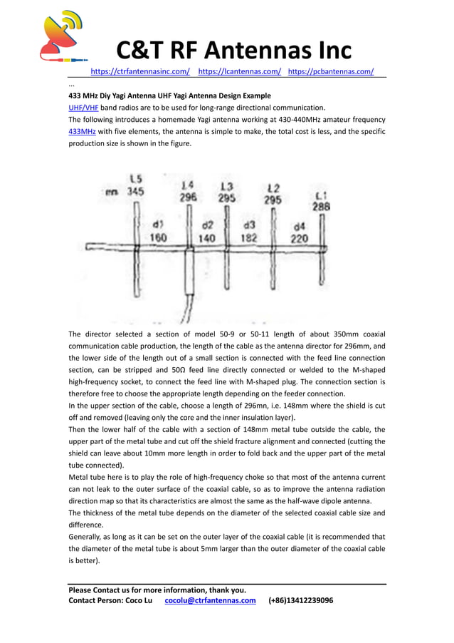 Yagi Antenna Design and 433MHz Antenna Design Example.pdf