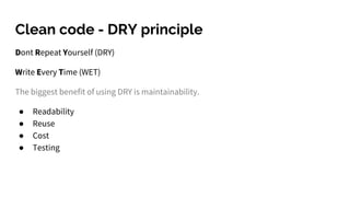 YAGNI Principle and Clean Code | PPT