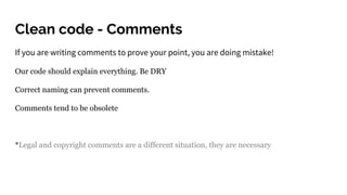 YAGNI Principle and Clean Code | PPT
