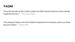 YAGNI Principle and Clean Code | PPT