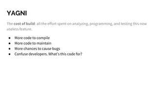YAGNI Principle and Clean Code | PPT