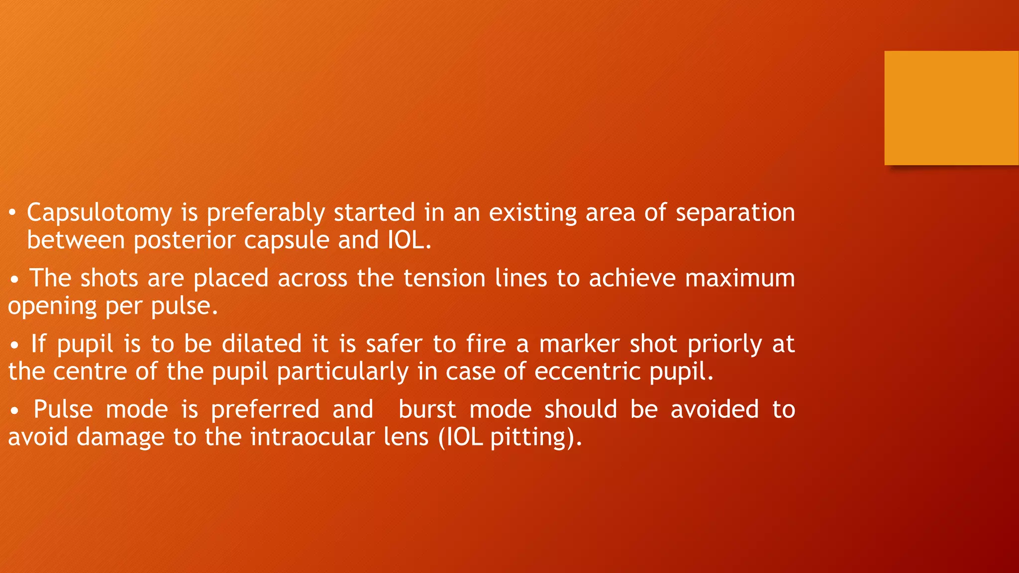 Yag post capsulotomy | PPTX