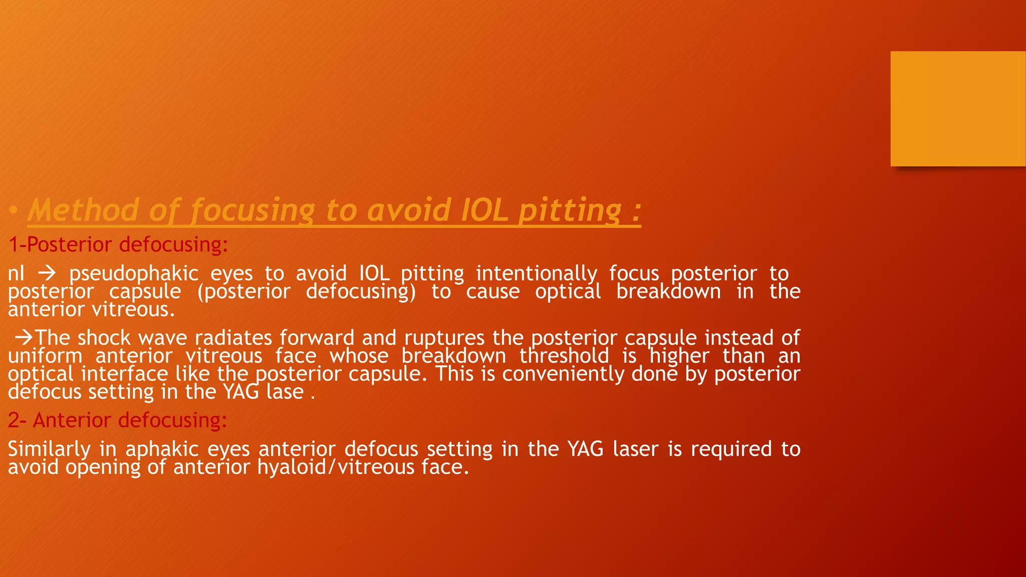 Yag post capsulotomy | PPTX