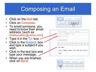 Yahoo Email Basics New | PPT | Internet for Beginners | Internet