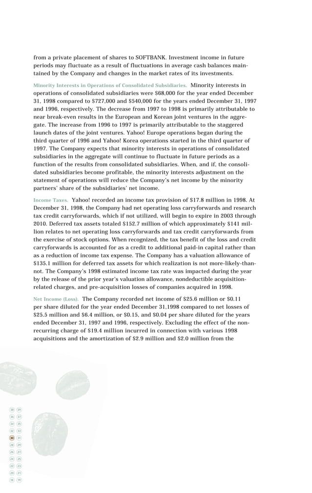 1998 Yahoo Investor Report | PDF