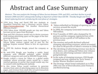 Yahoo case analysis | PPTX