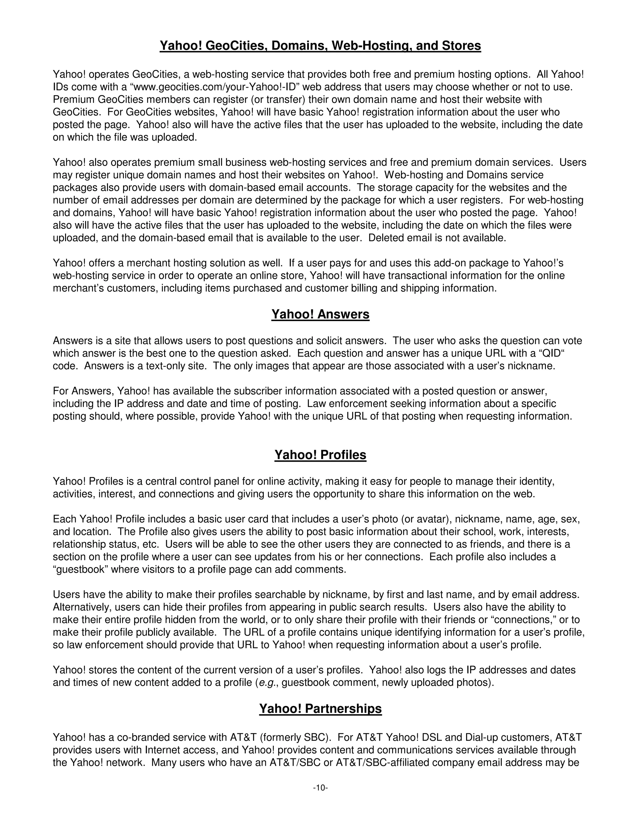 Yahoo Compliance Guide for Law Enforcement | PDF