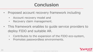 FIDO Authentication Account Recovery Framework at Yahoo Japan | PPT