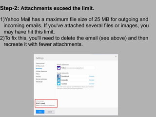 How to fix Yahoo mail not sending emails ? | PPTX