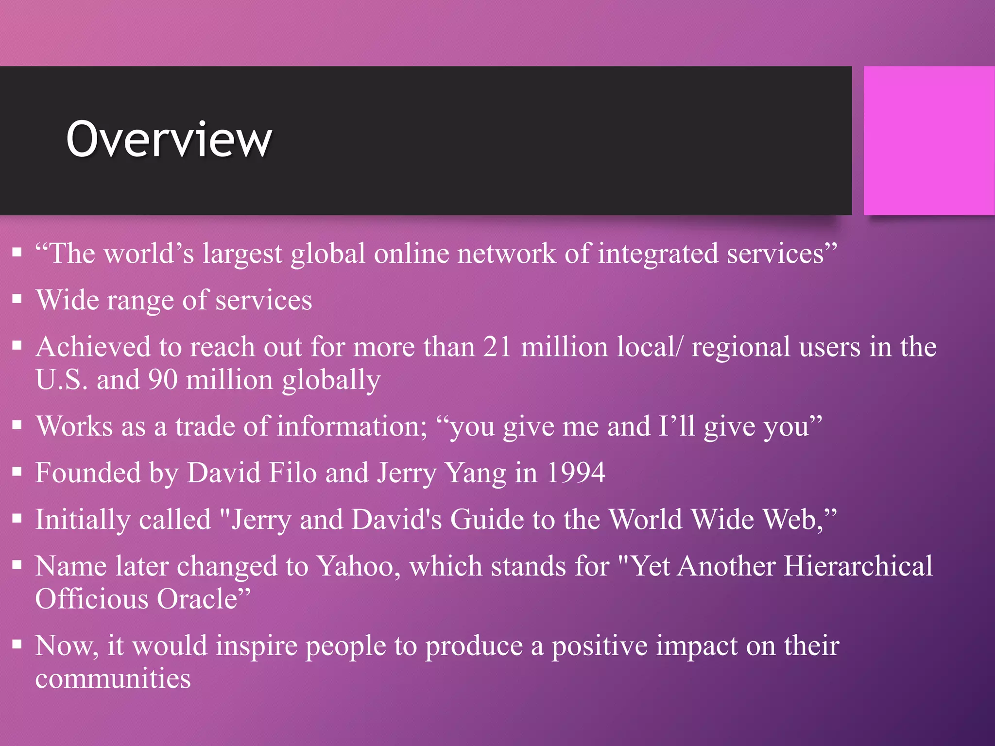 Yahoo! marketing analyzing | PPTX | Internet | Computing