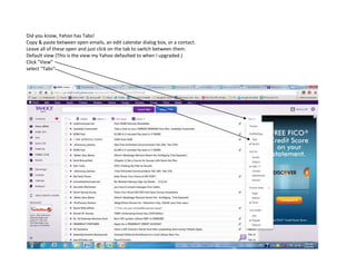 Yahoo tabs | DOCX