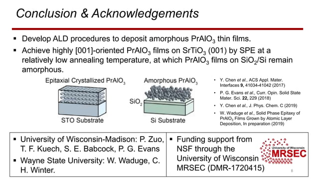 Solid-Phase Epitaxy of Atomic Layer Deposited PrAlO3 Films | PPT