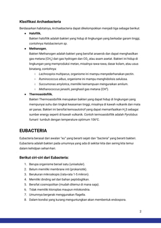 Mengenal Archaebacteria dan Eubacteria | PDF